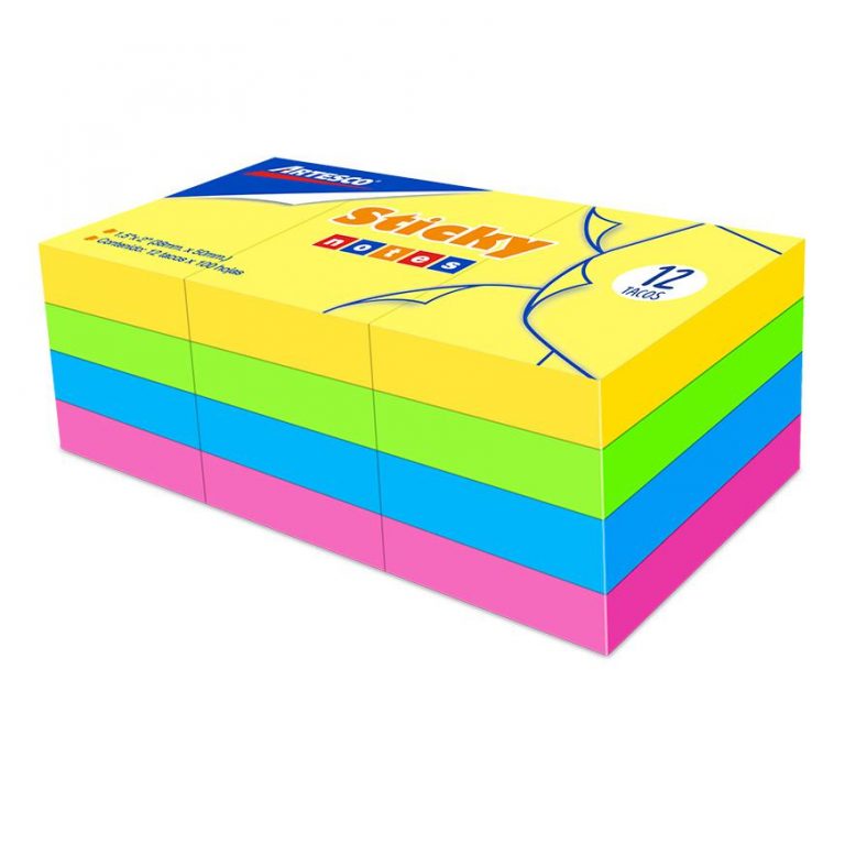 Notas Adhesivas 1.5x2" #653 Neon 100 Hjs x 12 Artesco - Ofiplace